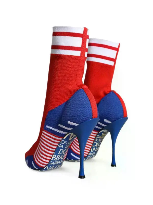Dolce & Gabbana Logo-knit Sock Ankle Boots