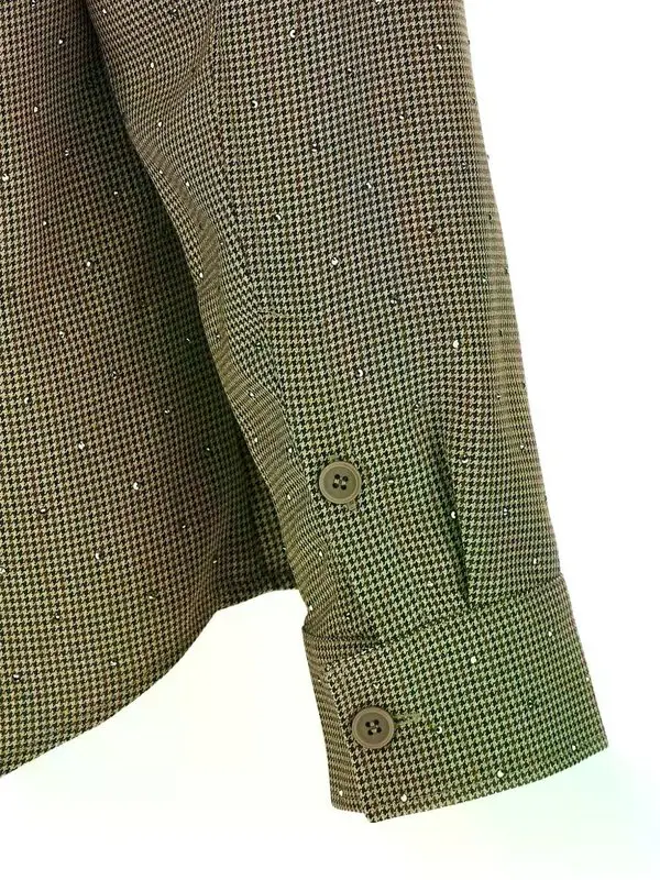 P.a.r.o.s.h Rhinestone-embellished Houndstooth Shirt