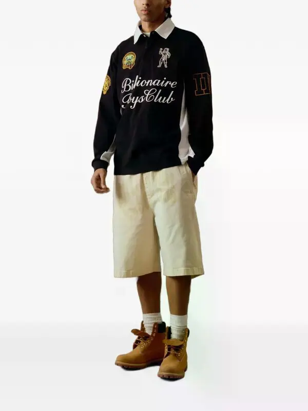 BILLIONAIRE BOYS CLUB Logo-embroidered Panelled Polo Shirt