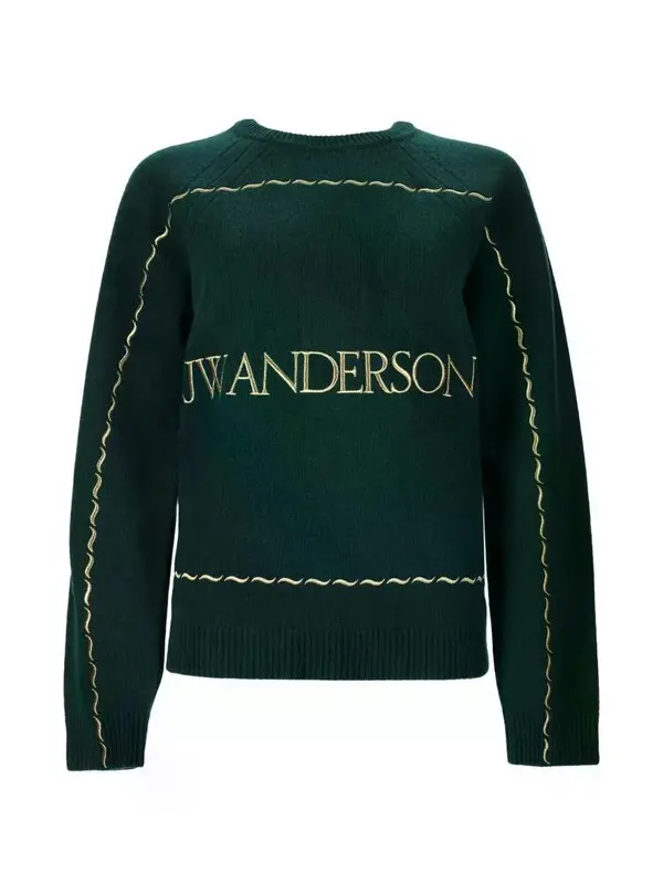 JW Anderson Logo-embroidered Wool Sweater