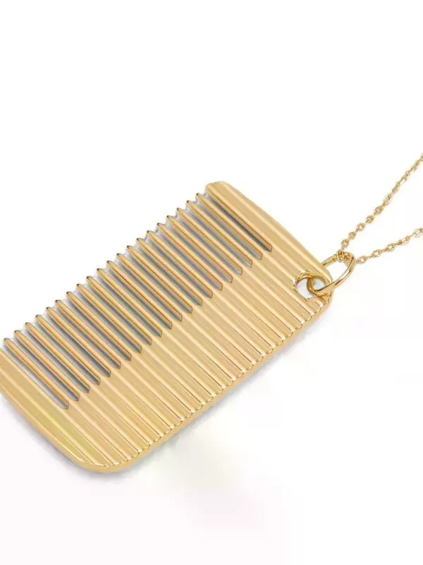 AMI Paris Brass Comb Pendant Necklace