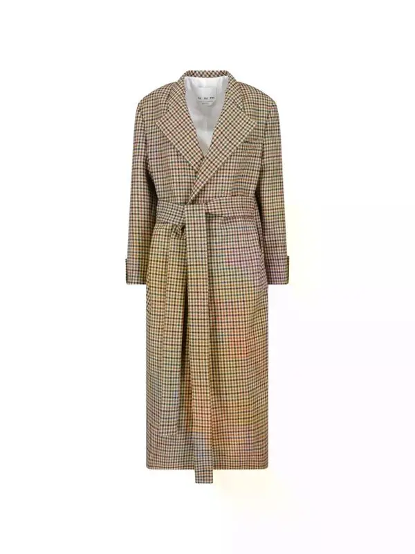 SA SU PHI Lauren Checked Belted Trench Coat