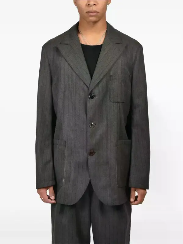 MASU Farmer's Pinstripe-pattern Blazer