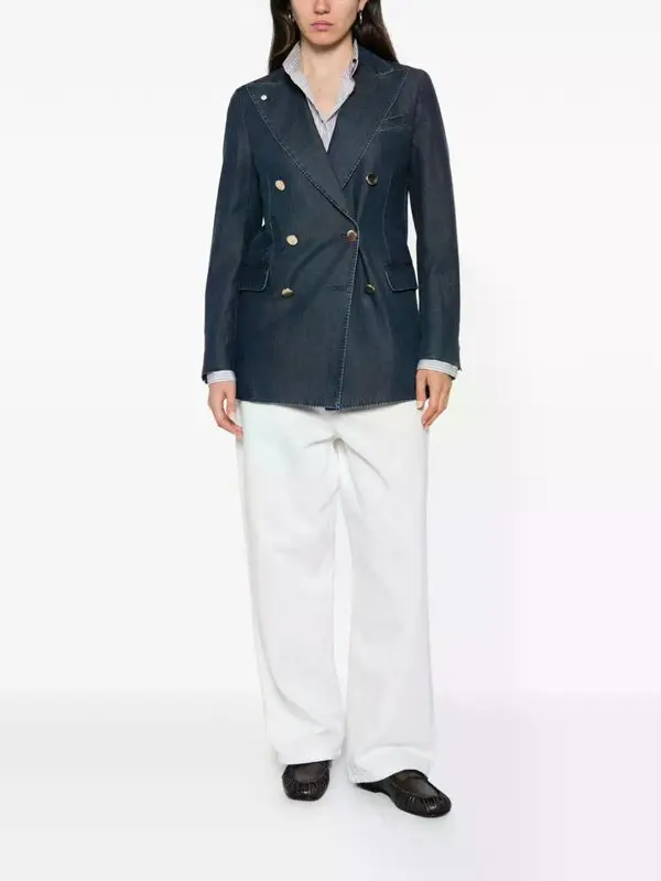 L.B.M. 1911 Double-breasted Peak-lapel Blazer