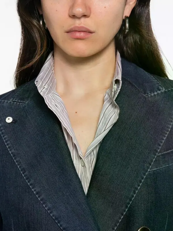 L.B.M. 1911 Double-breasted Peak-lapel Blazer
