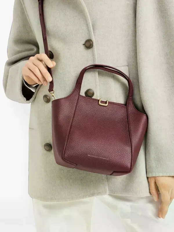 Brunello Cucinelli Small Sartorial Grained-leather Bucket Bag