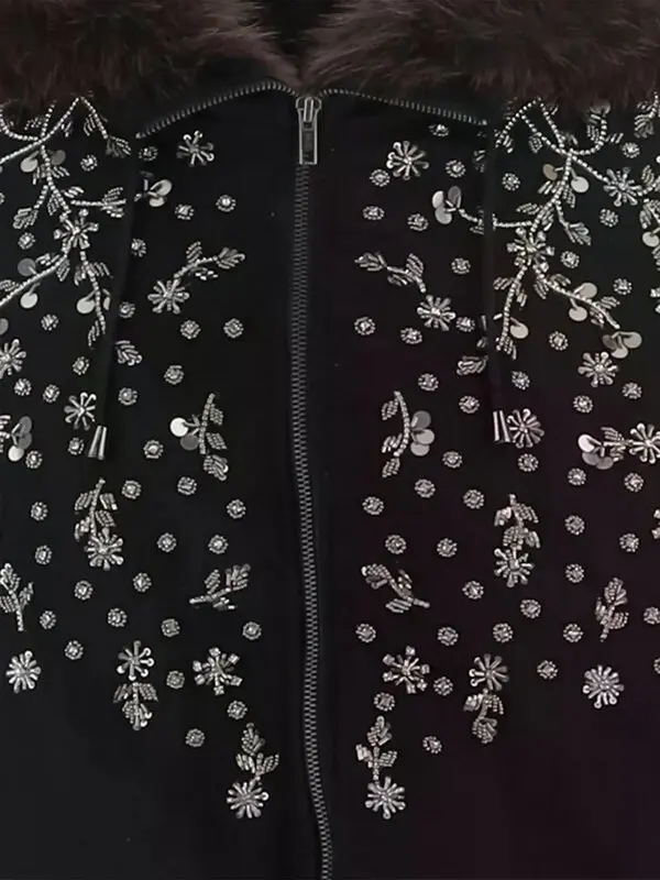 Stella McCartney Embellished Faux-fur-trim Jacket
