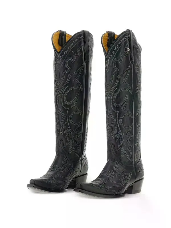 MEXICANA Fantasia 17 Embroidered Leather Boots - Black