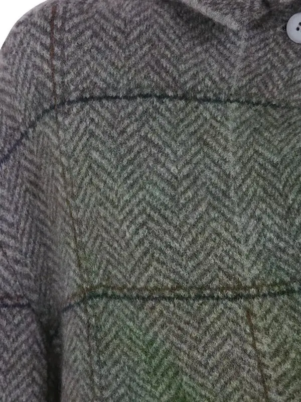 BOBOUTIC Herringbone-knit Checked Jacket