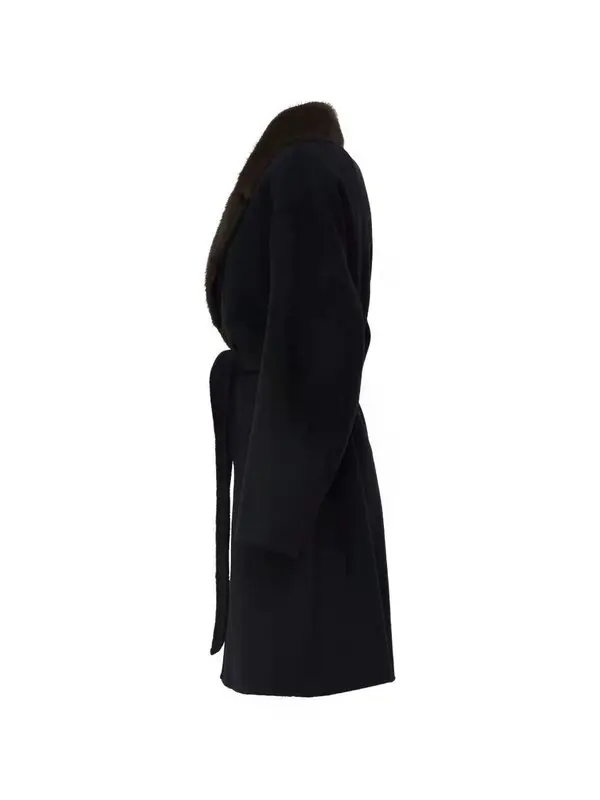 P.a.r.o.s.h Faux-fur Trim Belted Coat
