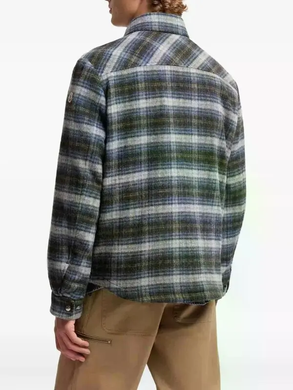 Moncler Check-print Wool Jacket