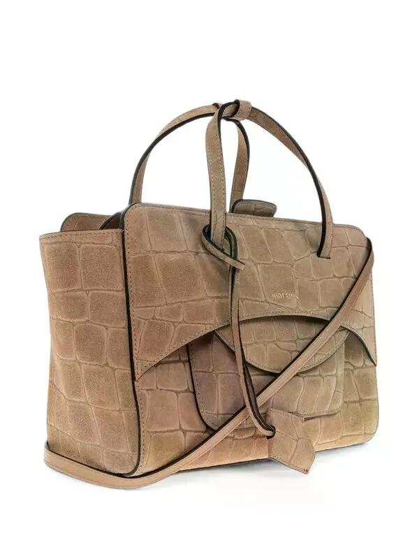 HIDESINS M Flap Crocodile-effect Tote Bag