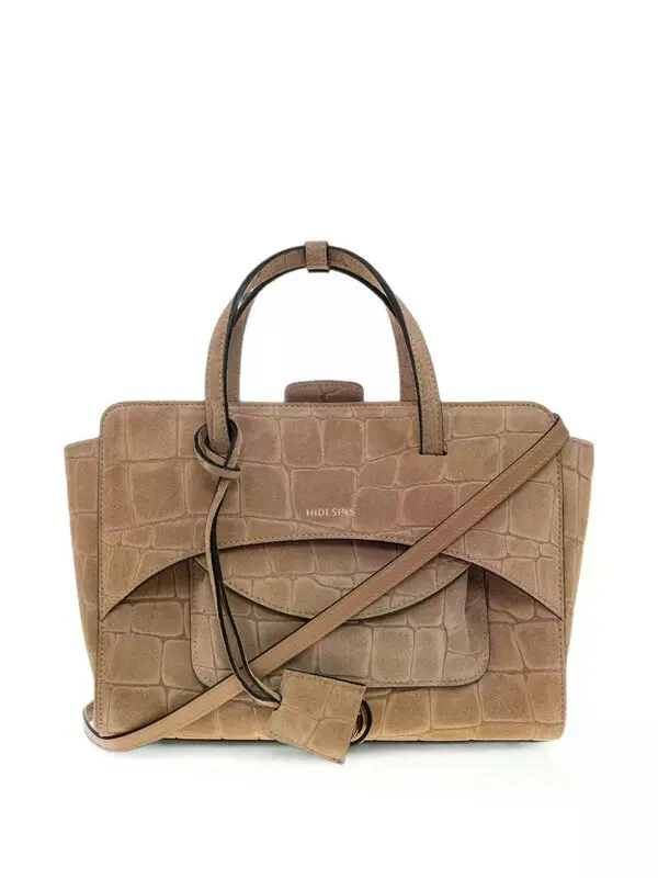 HIDESINS M Flap Crocodile-effect Tote Bag