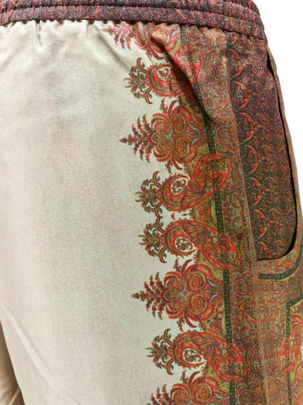 PIERRE-LOUIS MASCIA Aloe Paisley-print Drawstring Trousers