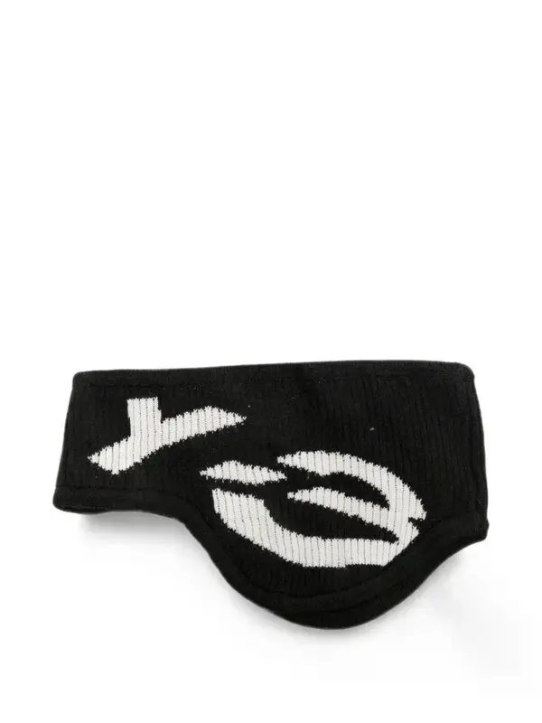 Y3 X Yohji Yamamoto Logo-intarsia Ribbed Headband