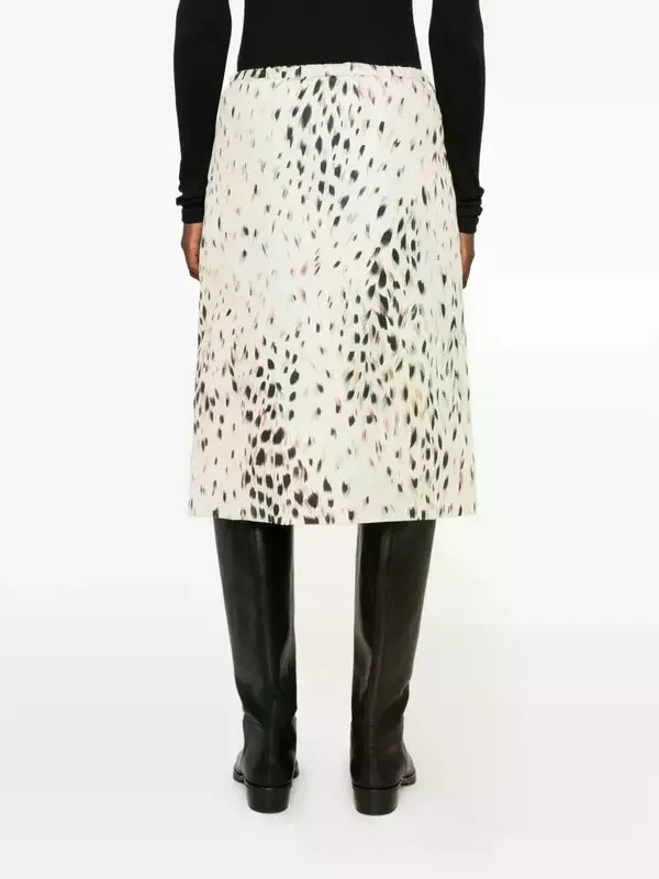 Moncler Leopard-print Zip-front Skirt