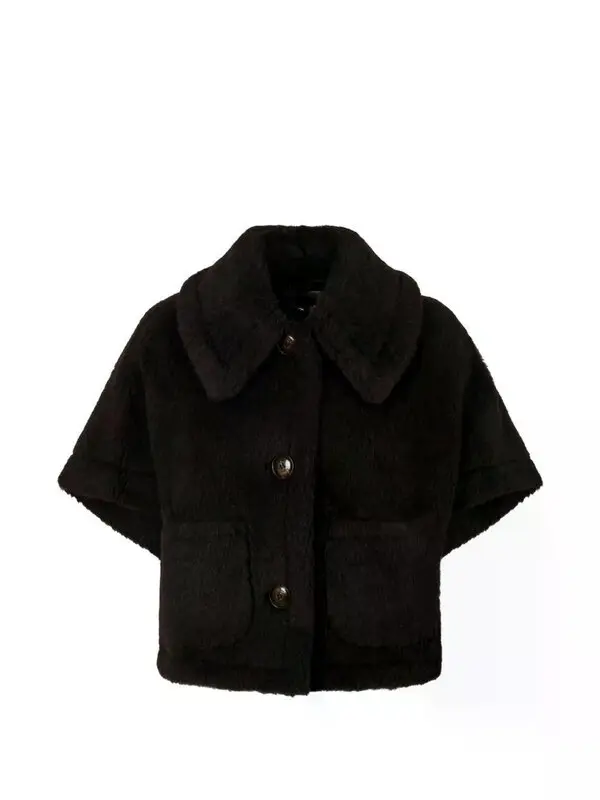Max Mara Oversize-collar Short-sleeve Coat