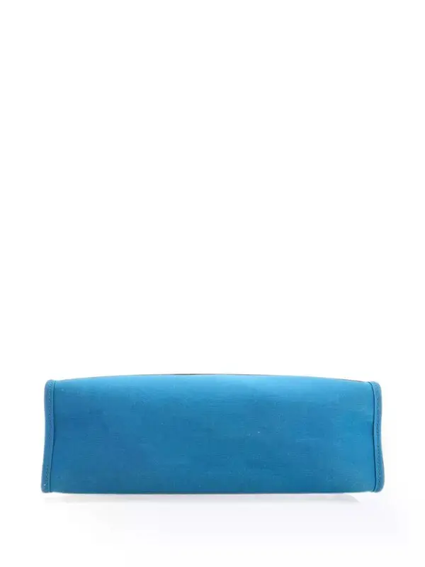 Hermès Herbag Zip Leather And Toile 31 Shoulder Bag - Blue