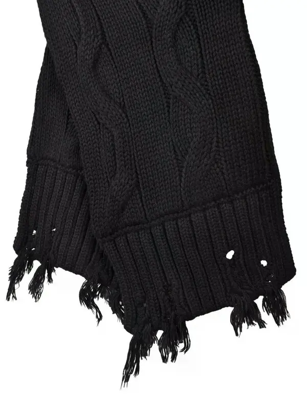 CEDARWOOD Cable-knit Hooded Scarf