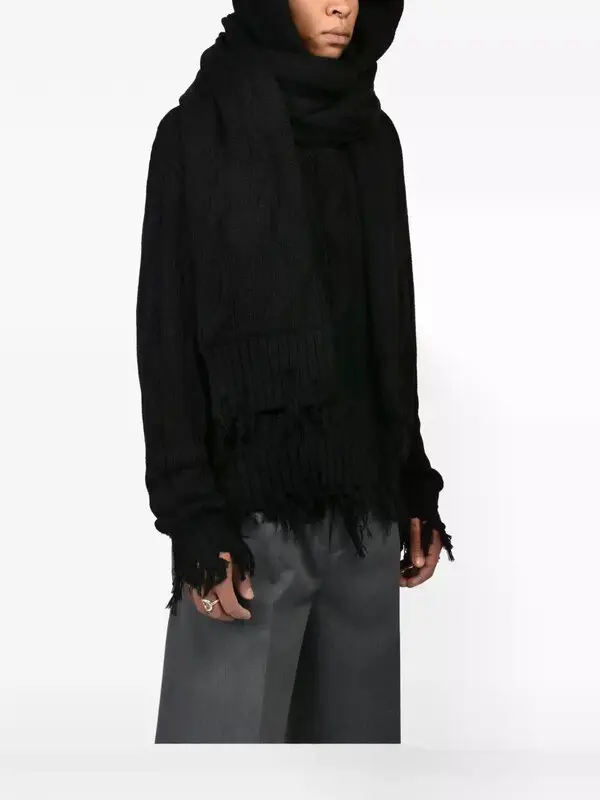 CEDARWOOD Cable-knit Hooded Scarf