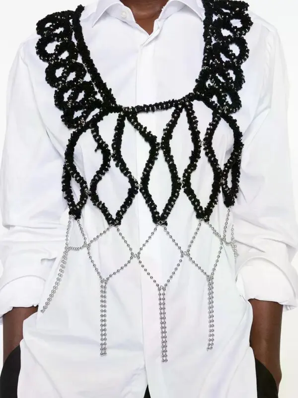 Noir Kei Ninomiya Beaded Cage-style Top