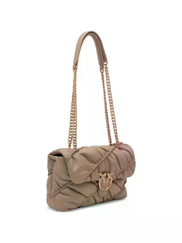 Pinko Love Puff Crinkle Shoulder Bag - Grey