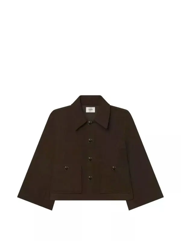 FRAME Pointed-collar Swing Jacket - Brown