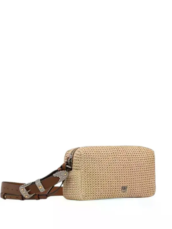 Pinko Woven Buckle-detail Shoulder Bag