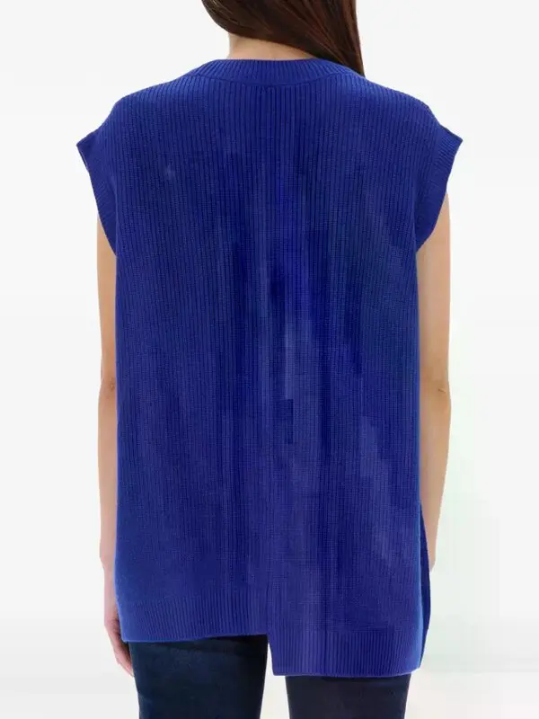ZONA20 MILANO V-neck Asymmetric-hem Vest