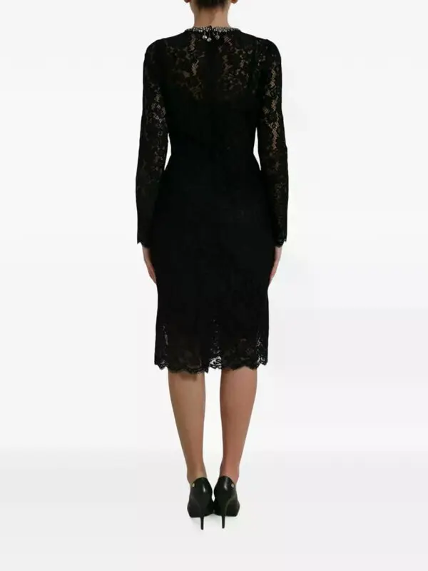 Dolce & Gabbana Crystal-embellished Lace Midi Dress