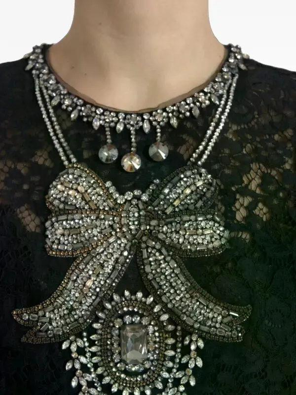 Dolce & Gabbana Crystal-embellished Lace Midi Dress