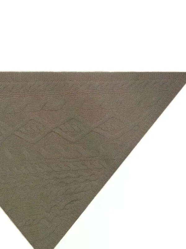 Eric Bompard Cable-knit Triangle Scarf - Neutrals