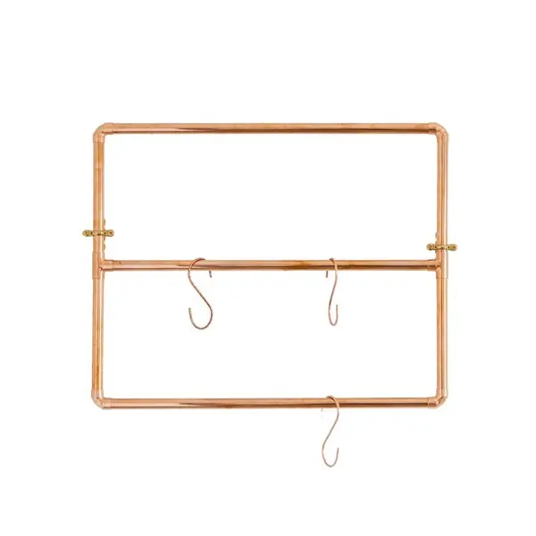 ANATOLIACRAFT Neutrals Handcrafted Copper Mug Rack With Hooks