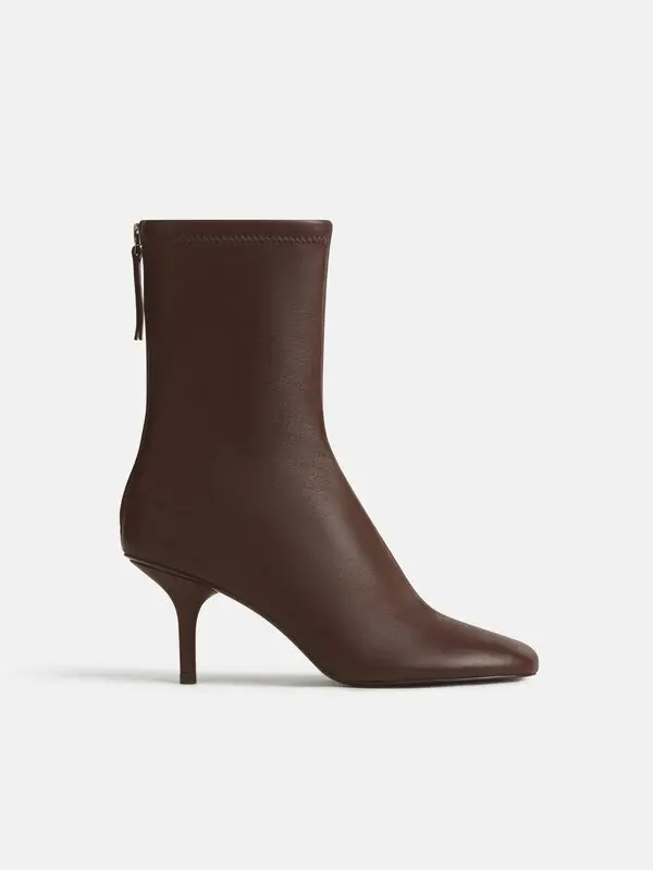 REFORMATION Aveline High Ankle Boot - Brown