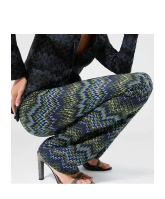 Missoni Snake Motif Viscose Flare Trousers