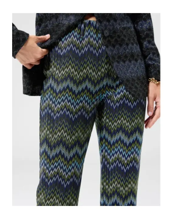 Missoni Snake Motif Viscose Flare Trousers