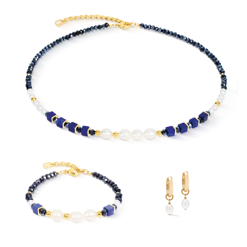 COEUR DE LION Necklace Cosmic Pearls Midnight Gold