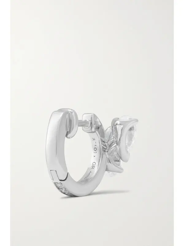 REPOSSI 14-karat White Gold Diamond Single Earring