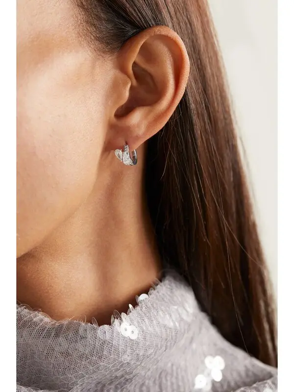 REPOSSI 14-karat White Gold Diamond Single Earring