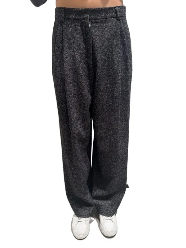 Max Mara Glitter Detailed Pleated Trousers