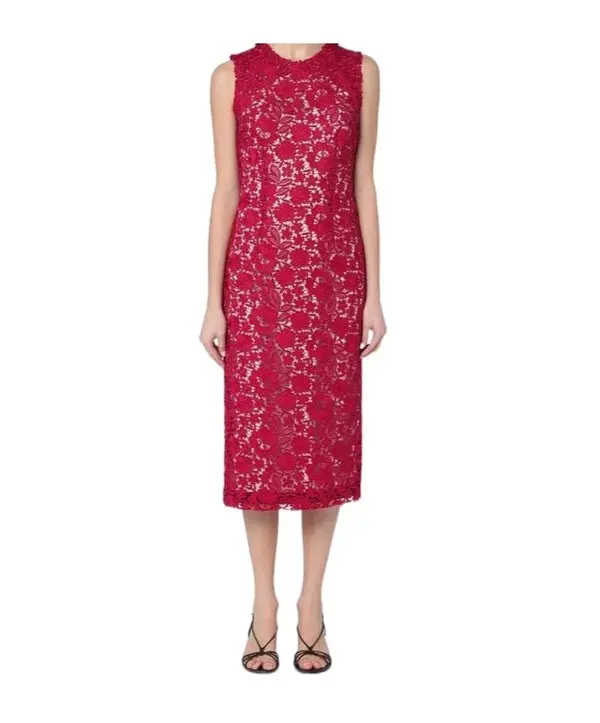 P.a.r.o.s.h Sleeveless Lace Midi Dress