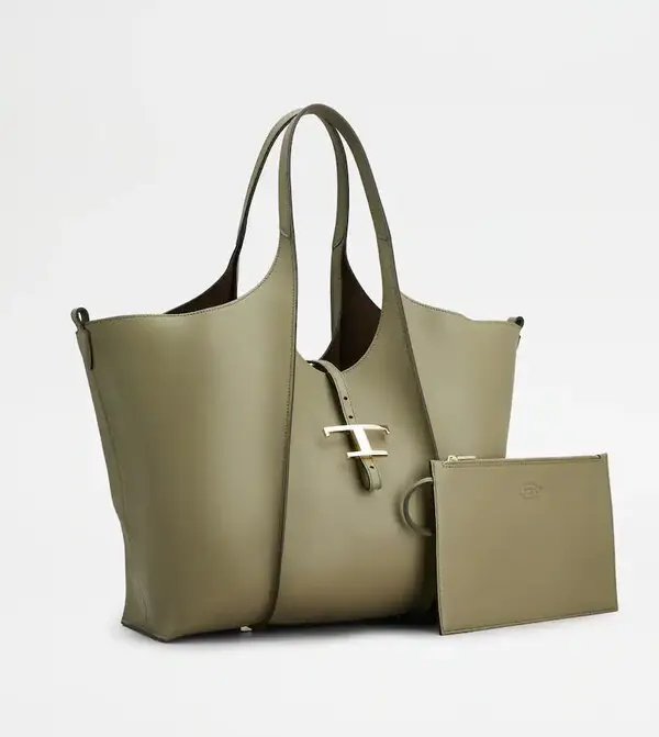 TOD'S T Timeless Shopping Bag In Leather Medium