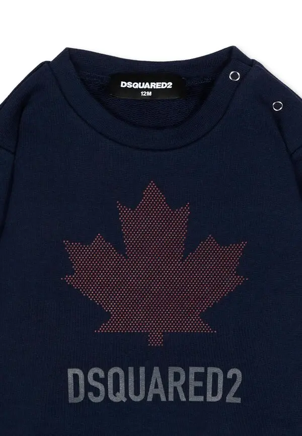 Dsquared2 Maple-leaf Logo-print Long-sleeve T-shirt