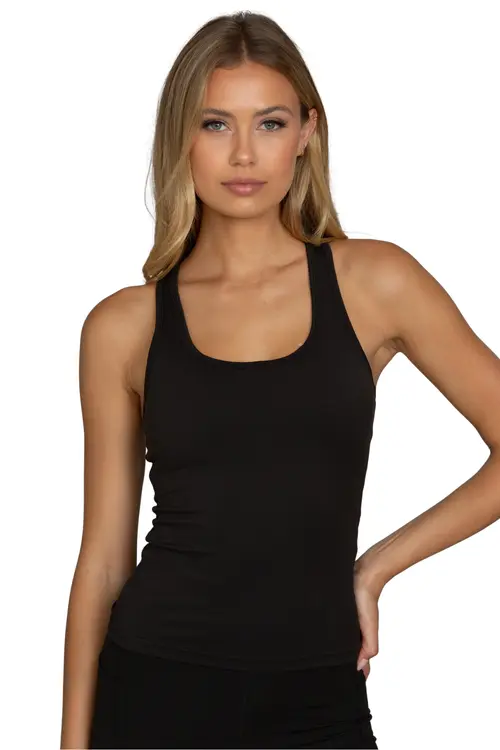GOLD HINGE Essential Full Length Racerback - Black