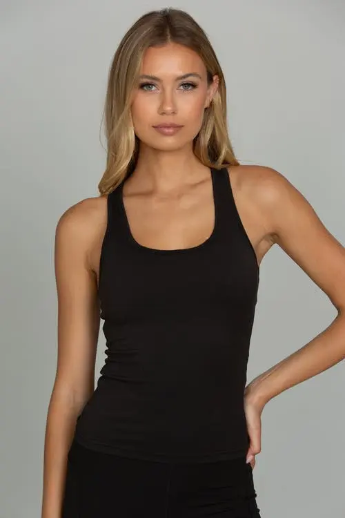GOLD HINGE Essential Full Length Racerback - Black