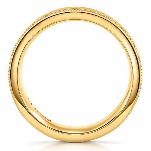 BLISS DIAMOND 6.5mm Matte Ring Gold Comfort Fit Wedding Band