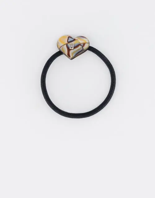 Alexandre De Paris Pantin Heart Acetate Hair Tie - Grey