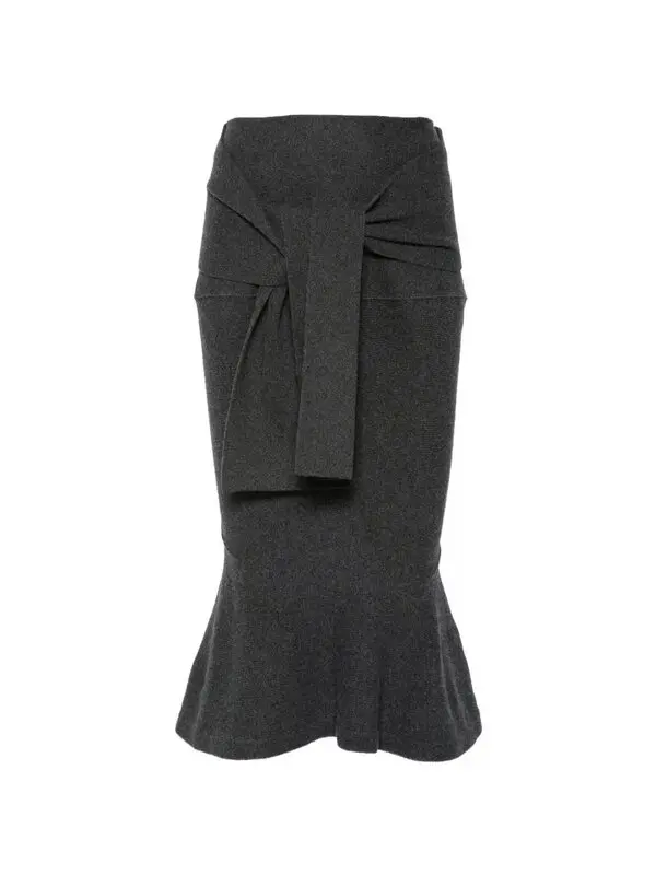 Jacquemus The Fiocco Tie-fastening Flounce-hem Skirt