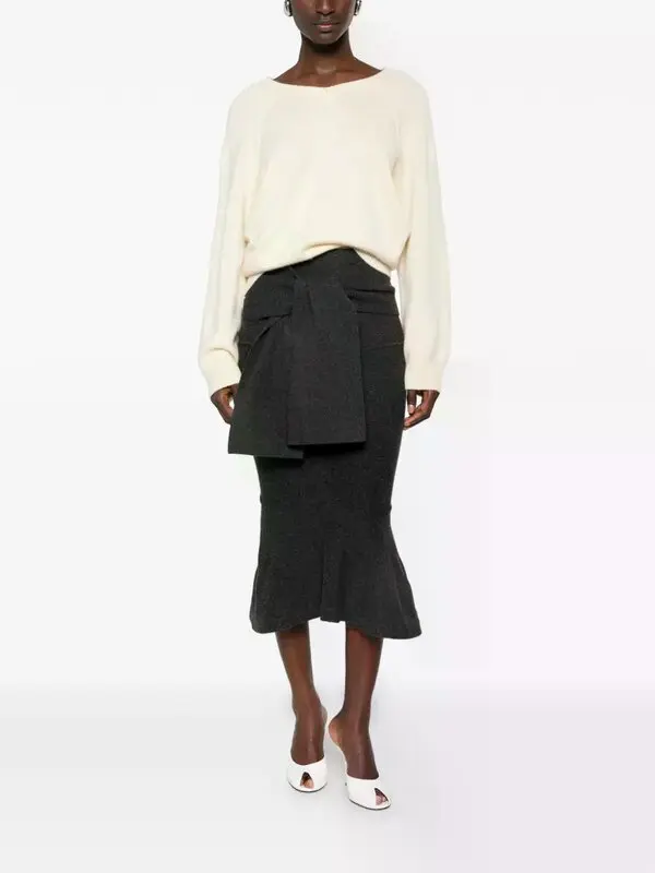 Jacquemus The Fiocco Tie-fastening Flounce-hem Skirt