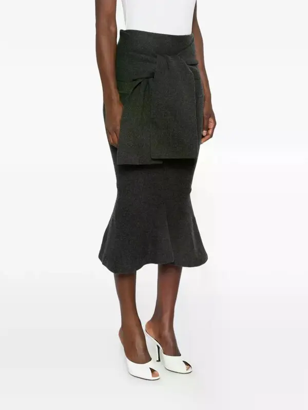 Jacquemus The Fiocco Tie-fastening Flounce-hem Skirt